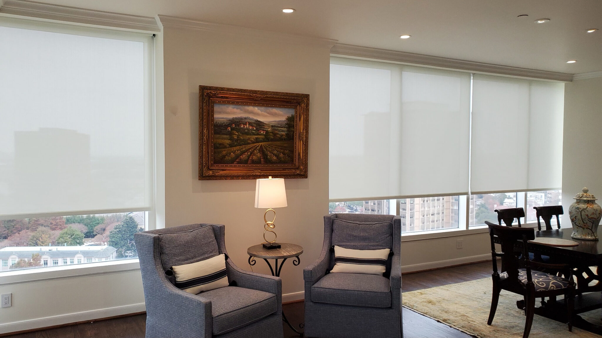 Hunter Douglas Motorized Screen Shades, Downtown Dallas, TX